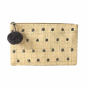 Mar Y Sol Sophia Star Polka Dot Slim Clutch (Grey)