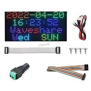 RGB Full-Color LED Matrix Panel Pitch 4mm Pixels 64×32 with 2048 Individual RGB LEDs Adjustable Brightness for use with Raspberry Pi etc @XYGStudy (RGB-Matrix-P4-64x32)