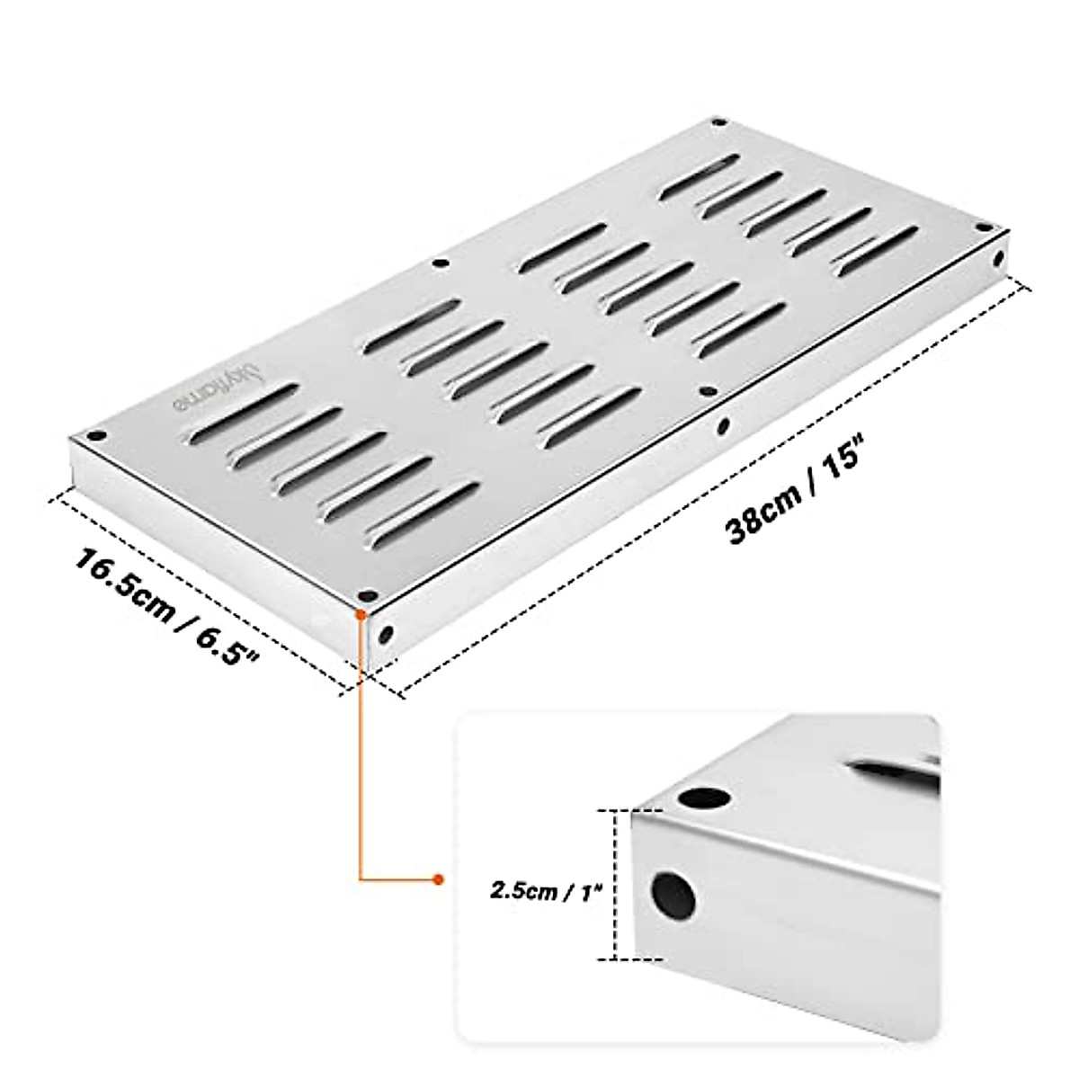 Skyflame Stainless Steel Venting Panel for Masonry Fire Pits/Fireplaces and Outdoor Kitchens 15-Inch by 6-1/2-Inch
