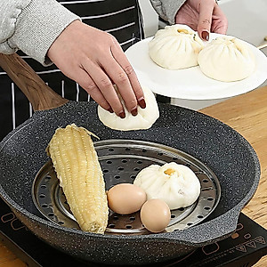 WANGYZJ Stainless Steel Steamer Rack, Steamer Rack for Pots, Round Cooking Rack, 3-Layer Steaming Rack for Kitchen (3pcs, 22-24-26), Silver