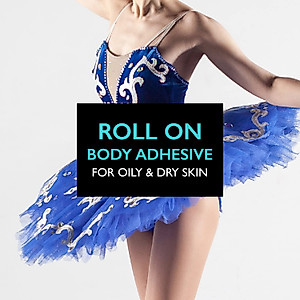 IT Holds Roll On Body Adhesive, Sweat Resistant, for Oily and Dry Skin, Clear & Non-Toxic- 2.0 Ounce Made in USA