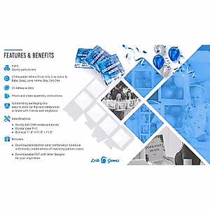 Transparent Balloon Boxes With 27 Letters - Baby Shower Decorations For Baby Boy Or Girl - 1st Birthday, Bridal Shower, Gender Reveal Party Decoration Balloon Box - Reusable Favors In Giftbox