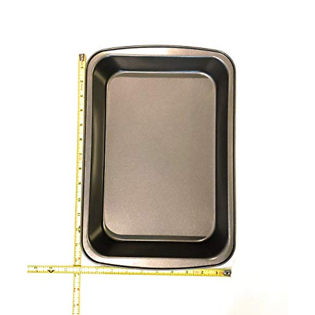 April Supply 9 inch by 14 inch Detroit Style Deep Dish Square Pizza Pan with Sauce Ladle Sicilian Rectangular Bake Dish with Stainless Steel Ladle