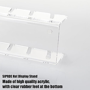QKEWURO 2024 New Hat Stand for Baseball Caps Display and Organizer , No Install Acrylic Hat Holder for 14 Baseball Caps for Bedroom, Closet, Dresser (2PCS)