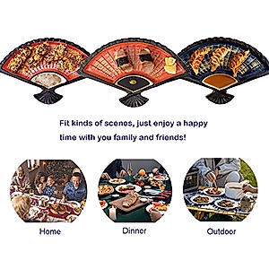 SHIRLEYY1P 12" Sushi Plate Premium Ceramic Sushi Plates Fan Shape Sushi Plate Set with Unibody Sauce Bowl Sashimi Japanese Plate, Dumpling Dish Snack Serving Plate for Home, Party, Eateries, Red.