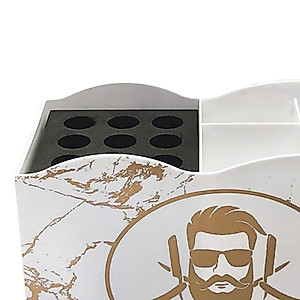 Generic Hairdressing Tool Storage Box Removable Holder Rack for Home, White, 17.8x8.2x10.5cm