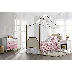 Little Seeds Monarch Hill Clementine Canopy Bed, Twin Size Frame, Gold