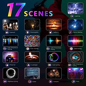 NEEWER 18.3" RGB LED Video Light Panel with App Control Stand Kit 2 Packs, 360° Full Color, 60W Dimmable 2500K~8500K RGB168 LED Panel CRI 97+ with 17 Scene Effect for Game/YouTube/Zoom/Photography