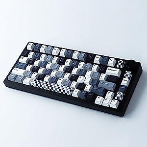 TYRIXKI PBT Keycaps 134 Keys Mosaic Custom Keycaps Dye-Sublimation Set with 7U Spacebar Cherry Profile for US Layout Cherry MX Swithes Mechanical Keyboards