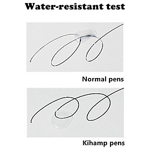 Kihamp Pens,Black lnk Pens Kits,Gel Pens,Office Pen, Black,1.0mm 12-Count (Bold Point, Golden)