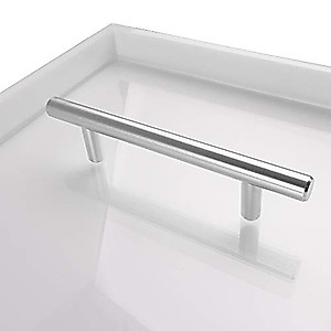ZXMOTO Clear Bathtub Caddy Tray 33 Inch Acrylic Bathtub Tray Caddy Tray with Stainless Steel Handles