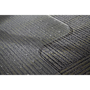 HON Basyx Commercial-Grade Polycarbonate Chair Mat with Lip for Low Pile Carpet, 36" x 47", Clear