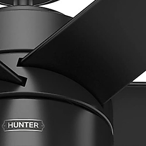 Hunter Fan Company 59628 Solaria Ceiling Fan, 72", Matte Black