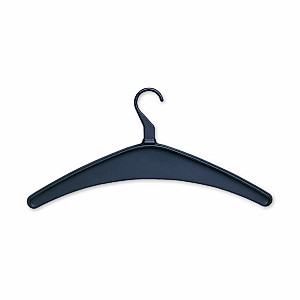 Quartet 20801 Heavy-Duty One-Piece Molded Plastic Hangers, 16-3/4", Black, 12 per Pack