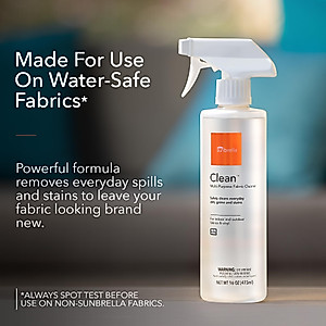 Sunbrella Clean Multi-Purpose Fabric Cleaner | All-in-One Solution for Water-Safe Fabrics and Vinyl | Upholstery Cleaner, Removes Stains & Spills | Non-PFAS | 16 fl oz