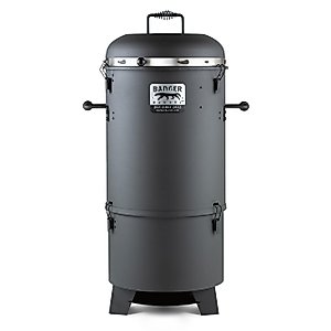 Badger Barrel BBQ - 16" Drum Style Smoker | 2-Tier BBQ Hibachi Grill | Includes 6 hooks, Hanging Rack, Grill Grate and More | Badgers Not Butterflies