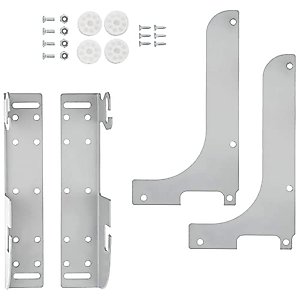 HRepair 5WD-DMKIT Metal Door Shelf Mount Silver Kit For 5wb1 5wb2 5cw2 Organizer Basket Series RV Pull Out Wire Baskets Cabinet Kitchen Cookware Organizers Waste Containers