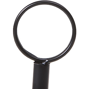 Displays2go Stainless Steel Table Place Card Holders for Weddings with Round Coil Clip (Set of 10), 18" Tall Stands, Black