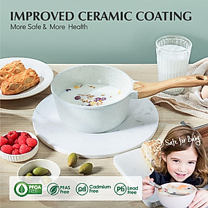 SENSARTE Sauce Pan Bakelite Handle Replacement Only Compatible with 2.6 QT Saucepan with lid White