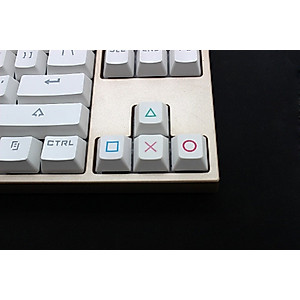 NPKC Thick PBT Dye Sub Beige Cherry Profile R1 Novelty Keycaps Arrow Keys for Cherry MX Mechanical Gaming Keyboard