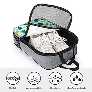 Frcavbin Fruits Avocado Travel Shoe Bag Shoes Carrier with Handle and Zipper Foldable Shoe Puches Organizer for Home storage School starts