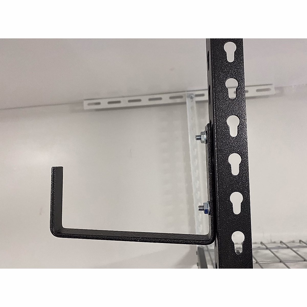 RACK YOUR GARAGE Overhead Rack Hooks for Hanging from Ceiling Rack and Wall Shelving Deck, Heavy Duty Mixed Pack Hooks - Gray (Set of 8)