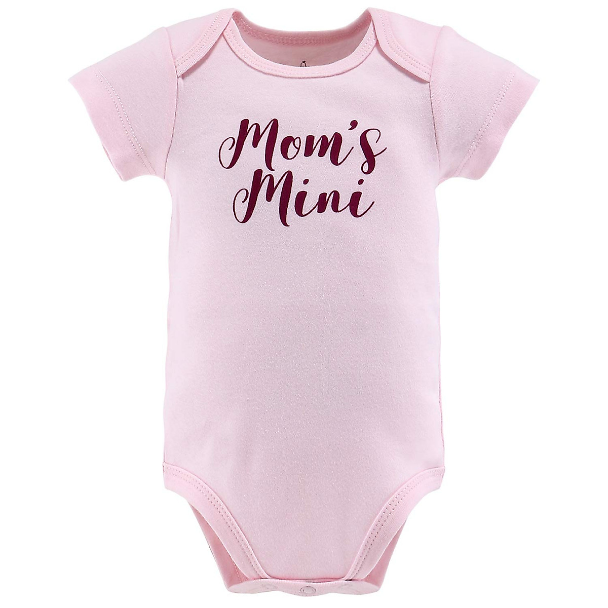 The Peanutshell Short Sleeve Baby Bodysuits Set for Baby Girls - Cheetah, Pink, Floral Maroon - 5 Pack Set… (Newborn)