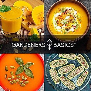 8 Squash Seeds for Planting Individual Packets - Zucchini, Delicata, Butternut, Spaghetti, Scallop, Caserta, Round and Hubbard for Your Non GMO Heirloom Vegetable Garden by Gardeners Basics