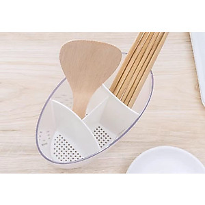 Gttyowyin Plastic Cutlery Storage Organizer Caddy- RV Utensil Caddy, Silverware,3 Compartments, Organizes Forks, Knives, Spoons, Indoor/Outdoor Use, Clear