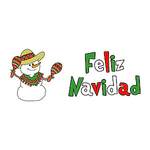 CafePress Feliz Navidad Snowman Mug Ceramic Coffee Mug, Tea Cup 11 oz