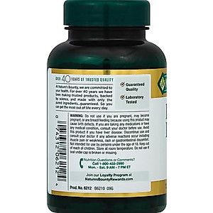 Nature's Bounty Red Yeast Rice Pills and Herbal Health Supplement, Dietary Additive, 600mg, 120 Capsules