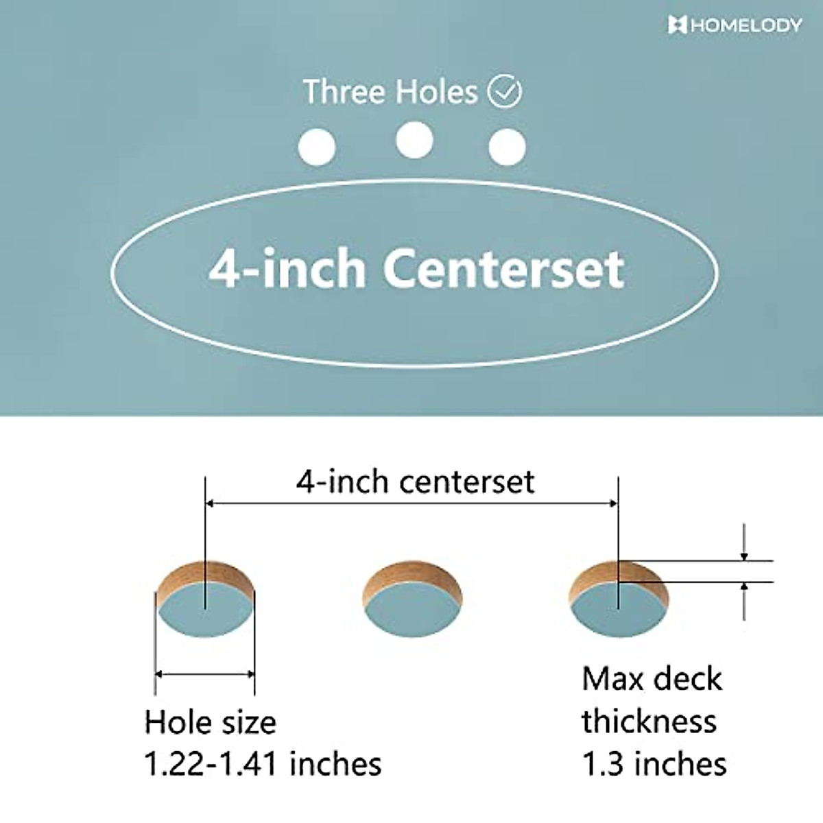 HOMELODY Centerset Bathroom Faucet 4 Inch, 2 Handles Bathroom Sink Faucet,360° Swivel Spout Lavatory Faucet with Pop Up Drain,Chrome