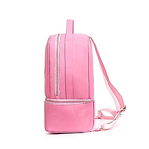 Ballet dance backpack for little girls ballerina tutu pink bag with free hair net for dance Toddler dance bag gymnastics Latin dance yoga tap dance jazz separate compartment for shoes
