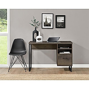 Amazon Brand - Ameriwood Home Rectangular Candon Writing Desk With 1 Drawer, Distressed Oak, Medium Brown, 19.5 in x 45 in x 30.1 in