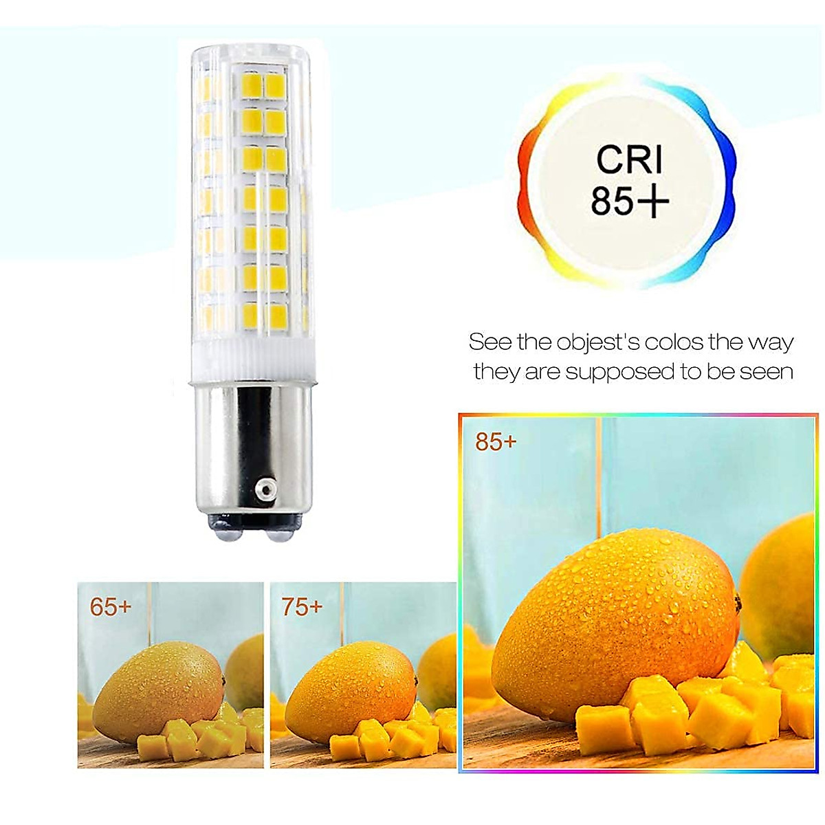 G MGY OLED BA15D LED Bulb, Dimmable BA15D LED Light Bulb, 60W Halogen Bulb Equivalent, 6W, AC120V, Double Contact Bayonet Base (White6000K, 4) …