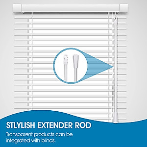 Grevosea 2 Pieces Blind Wand for Window Blinds, Vertical Blinds Replacement Stick Clear Plastic Blind Opener Stick Blind Stick with Hooks and Grips Rod for Vertical & Wood & Cordless Blinds 12 Inches