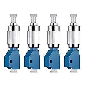 4Pcs Visual Fault Locator Fiber Adapter, Fiber Optic Connector, Single Mode 9/125um FC Male to LC Female Hybrid Optical Fiber Convertor Adapter Compatible with Optical Power Meter Visual Fault Locator