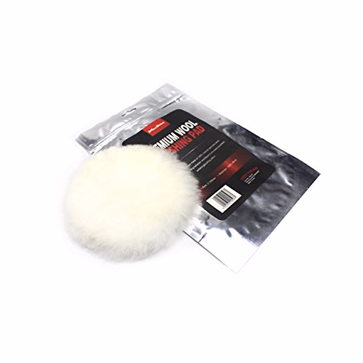 Maxshine 6” Wool Buffing Polishing Pad – Hook and Loop, Professional 100% Natural Wool Pad, Removing Scratches & Oxidation