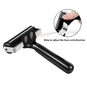 4 Inch Rubber Roller Brayer Rollers for Crafting, Hard Rubber Rollers for Printmaking, Printing, Gluing, Anti-Skid Construction Tools (Original Version, Black)