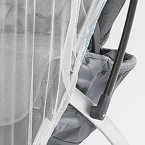 Mosquito Net for Baby Double Strollers,Carriers, Cradles, Car Seats,Universal Size, Insect Bug Netting Buggy Cover,Twin/Tandem Stroller Cover, White, Weather Protection,with Stroller Hooks