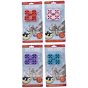 Loc A Sok Sock Locks (Pack of 40 - Purple, Pink, Blue and Red)