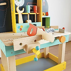 Le Toy Van - Wooden Toy Work Bench Set | Large Educational Construction Set for Role Play | Pretend Play Wooden Tools - Suitable for 3 Year Olds+