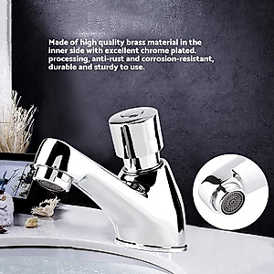 Time Delay Sink Faucet,Public Ktchen Bathroom Chrome Plated Self Closing Water Saving Time Delay Basin Tap Faucet for Home Kitchen, Bathroom, Hotel use