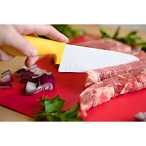 12 Pcs Steel Rainbow Kitchen Knife Set - Dishwasher Safe Knives with Sheath Covers - Sharp Multicolored Colorful Set For The Kitchen With Bread, Slicer, Santoku, Utility, Paring Knives