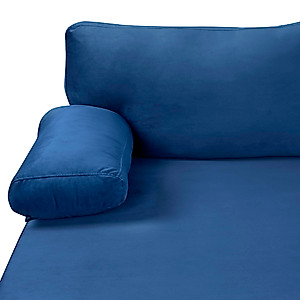 Casa Andrea Milano Modern Velvet Fabric Sectional Sofa, L-Shape Couch with Extra Wide Chaise Lounge