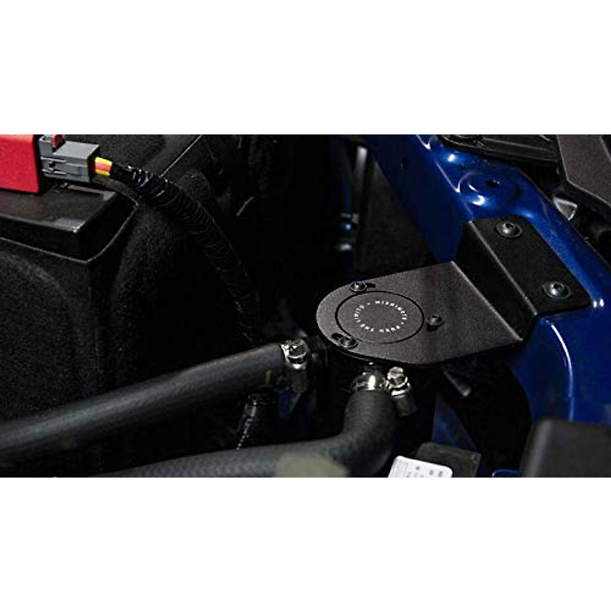 Mishimoto MMBCC-RGR-19PBE Baffled Oil Catch Can Fits Ford Ranger 2019-2021 Black