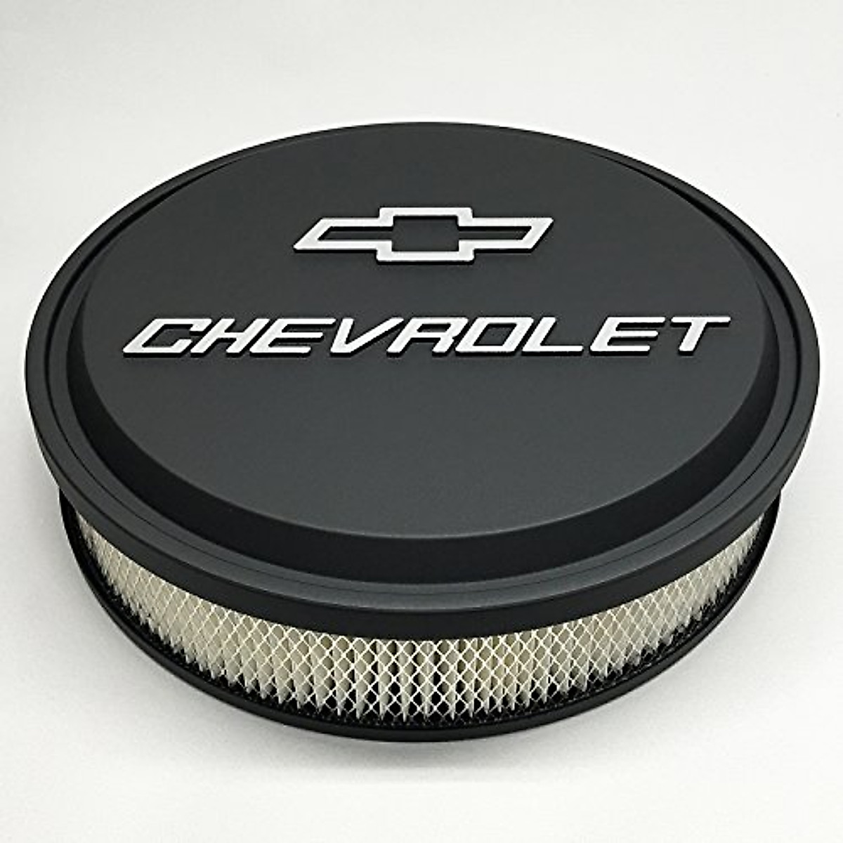 Proform 141-830 Slant Edge Chevy Bowtie 14" Air Cleaner Black Raised Logo