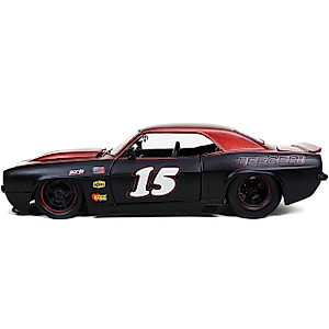 Jada Toys Bigtime Muscle 1:24 1969 Chevy Camaro Die-cast Car Black/Red, Toys for Kids and Adults
