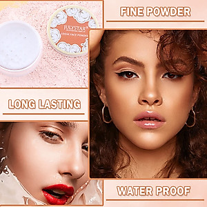 Pink Setting Loose Face Powder Matte Setting Powder Oil Control Minimizes Pores Long Lasting Waterproof Setting Powder Makeup Kit For Oily Skin With Soft Focus Effect (02#Pink Complexion)