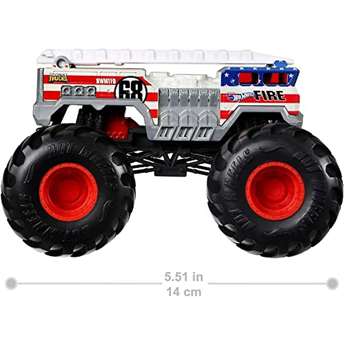 Hot Wheels Monster Trucks 1:24 Scale Vehicles, Collectible Die-Cast Metal Toy Trucks with Giant Wheels & Stylized Chassis, Gift for Kids Ages 3 Years Old & Up